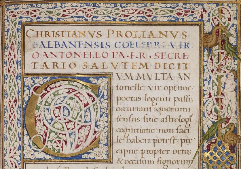 Rylands BlogRylands Latin MS 53, f.1r (detail).