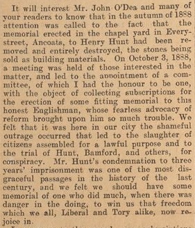 Rylands BlogIsabella Banks, ‘Orator’ Hunt and the Peterloo Massacre